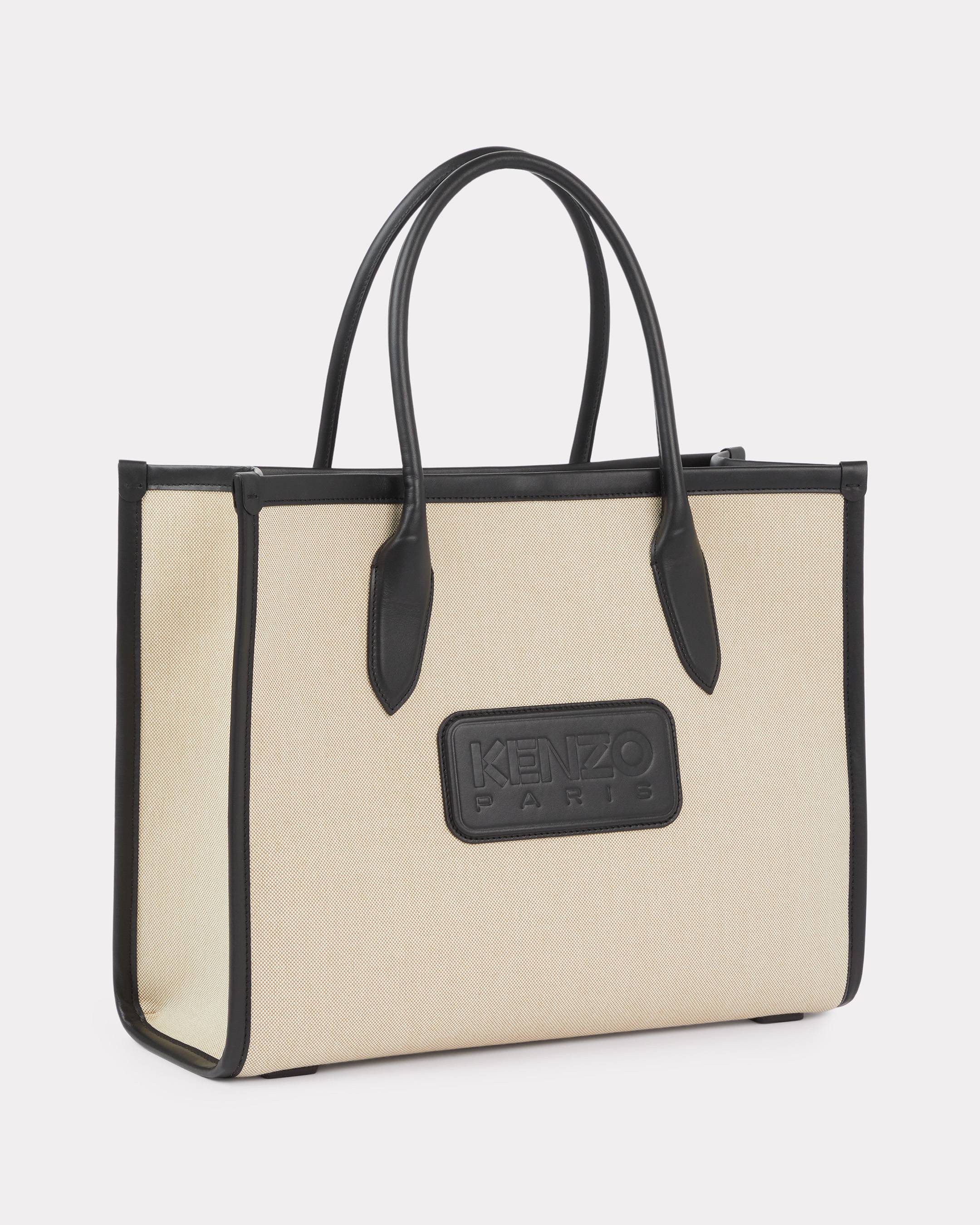 'KENZO 18' large tote bag in canvas and leather | KENZO