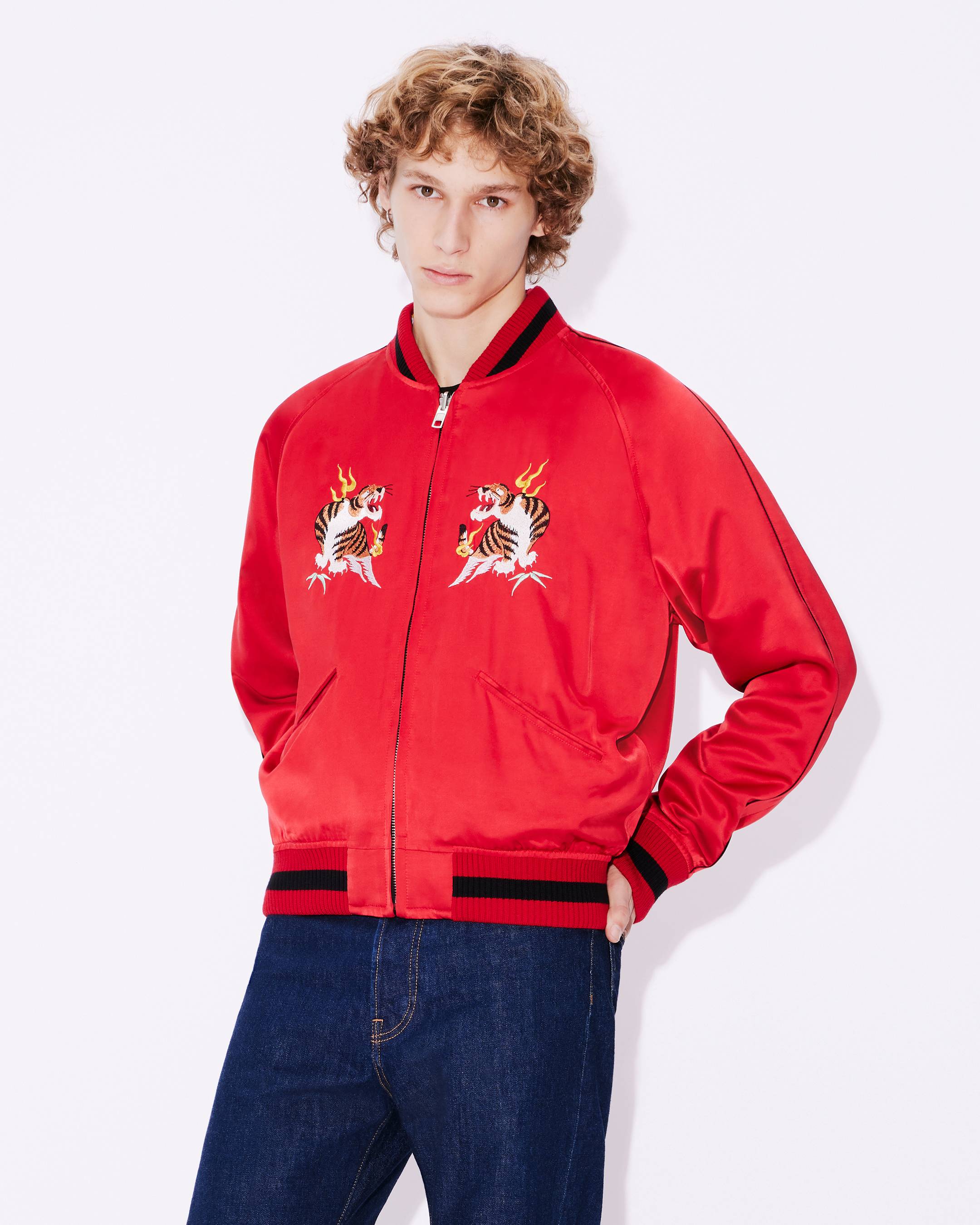 'Year of the Dragon' reversible embroidered genderless jacket