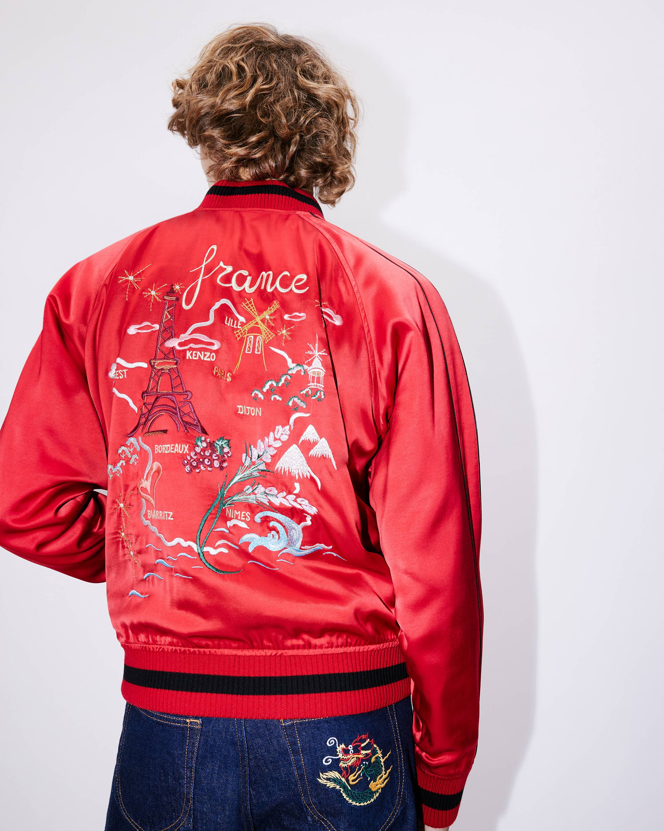 'Year of the Dragon' reversible embroidered genderless jacket