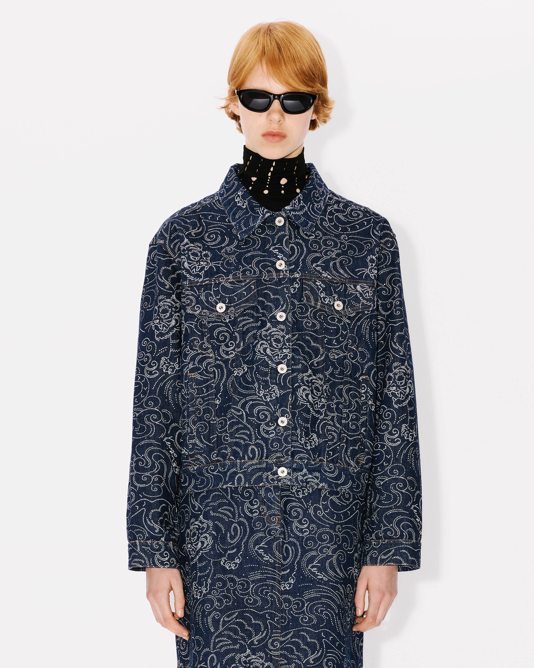 'KENZO Star Tiger' oversized trucker jacket in japanese denim | Women's ...