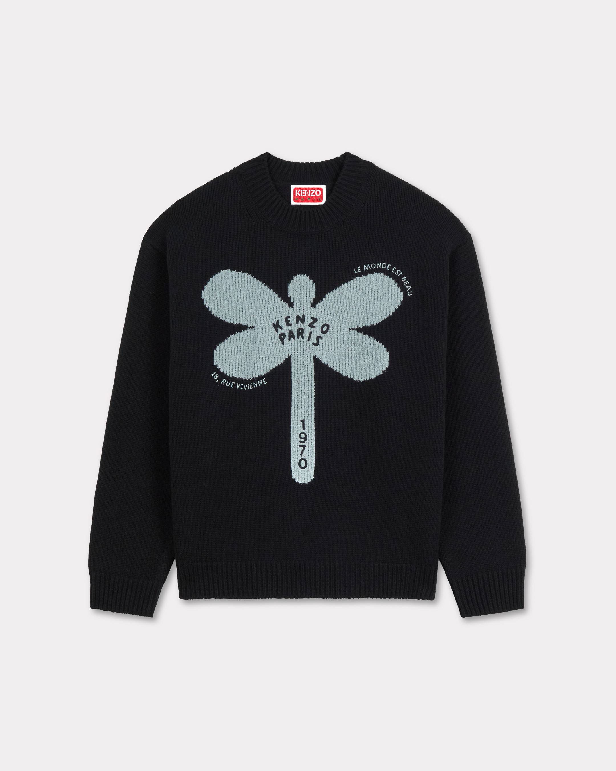 'KENZO Dragonfly' embroidered jumper in wool | Men's | KENZO