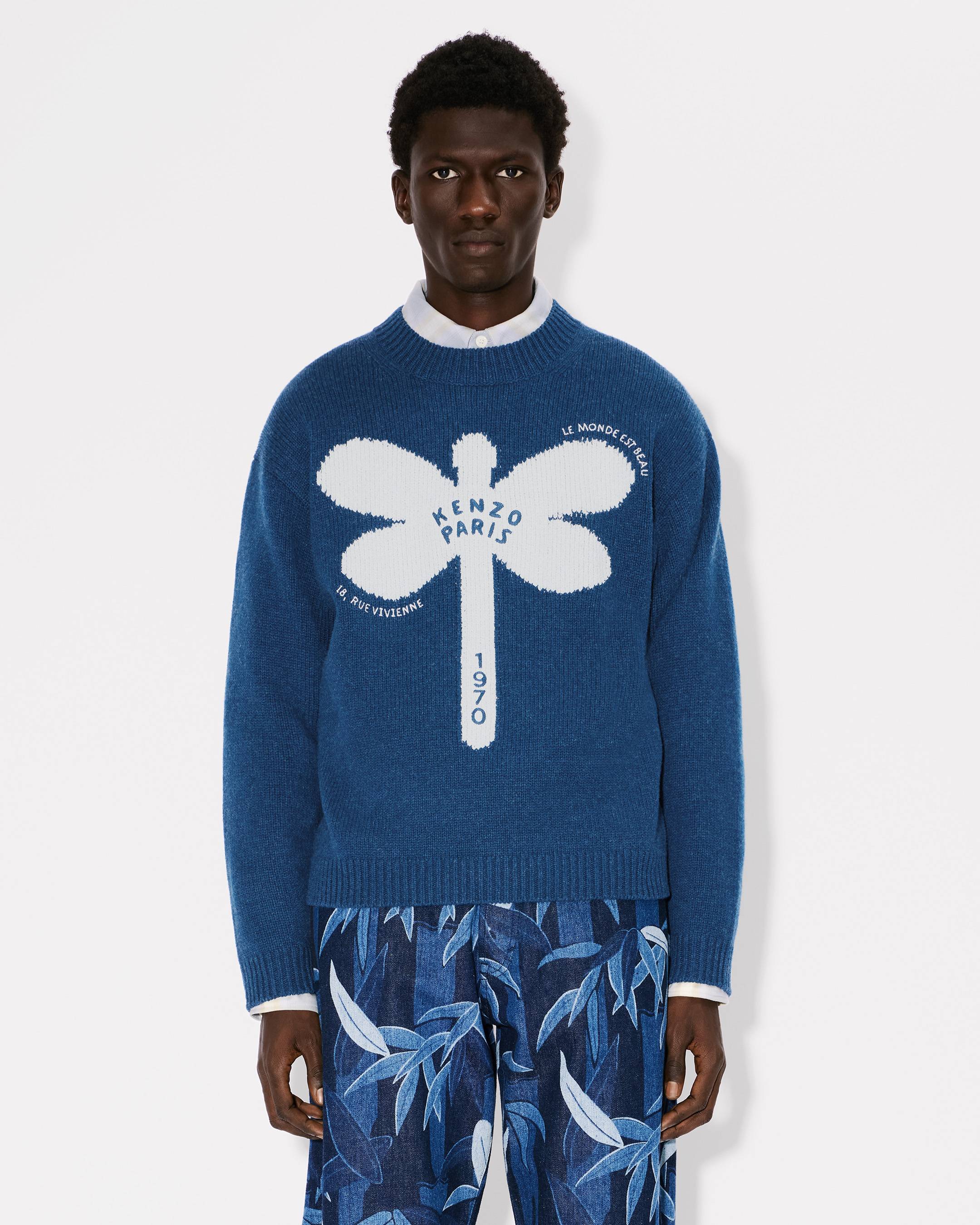 'KENZO Dragonfly' embroidered wool jumper | Men's | KENZO