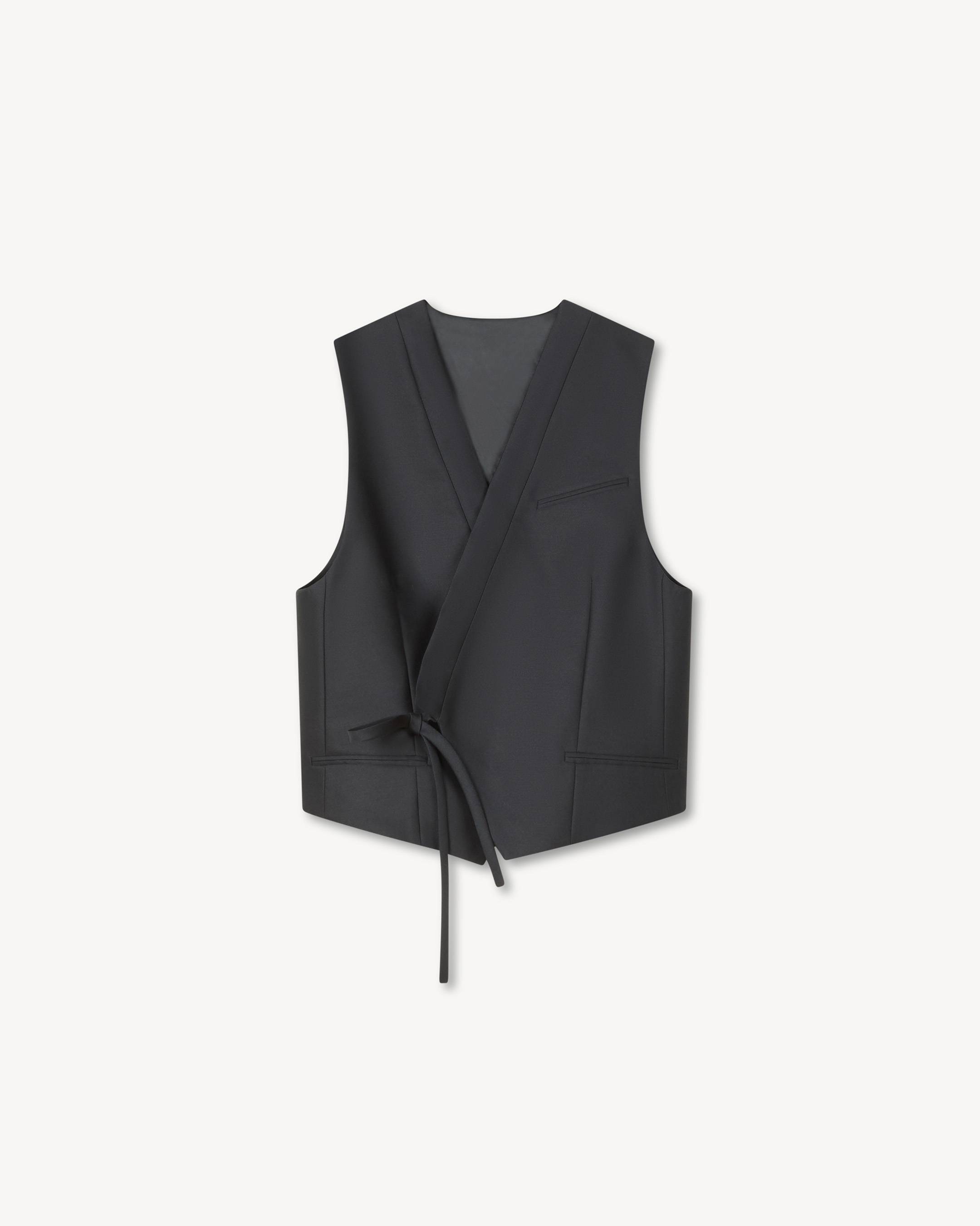 Kimono vest in virgin wool and silk | Women's | KENZO