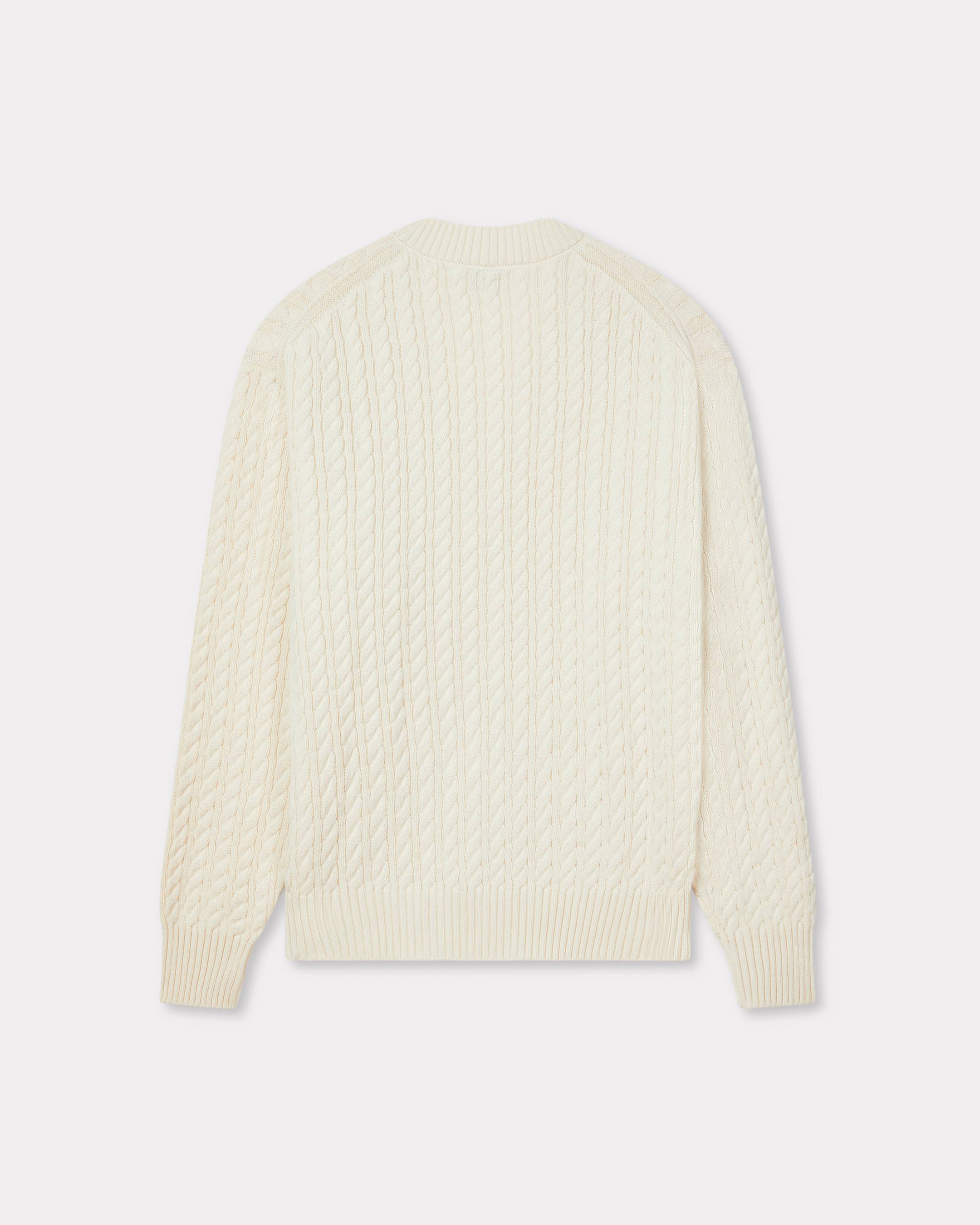 'Boke Flower' embroidered knit cardigan in cotton wool | Men's | KENZO