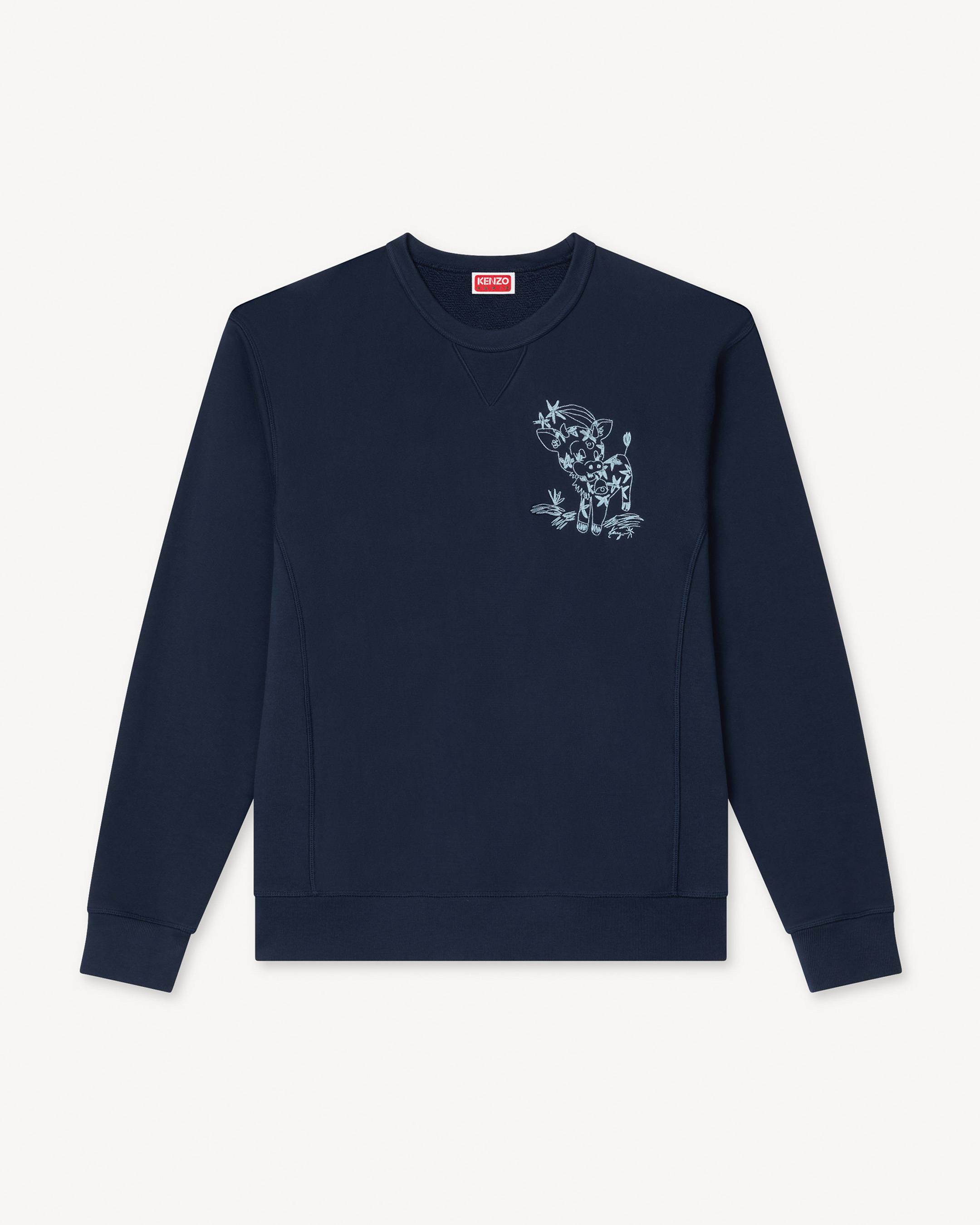 'KENZO Cartoon' embroidered outlined sweatshirt in cotton | Men's | KENZO