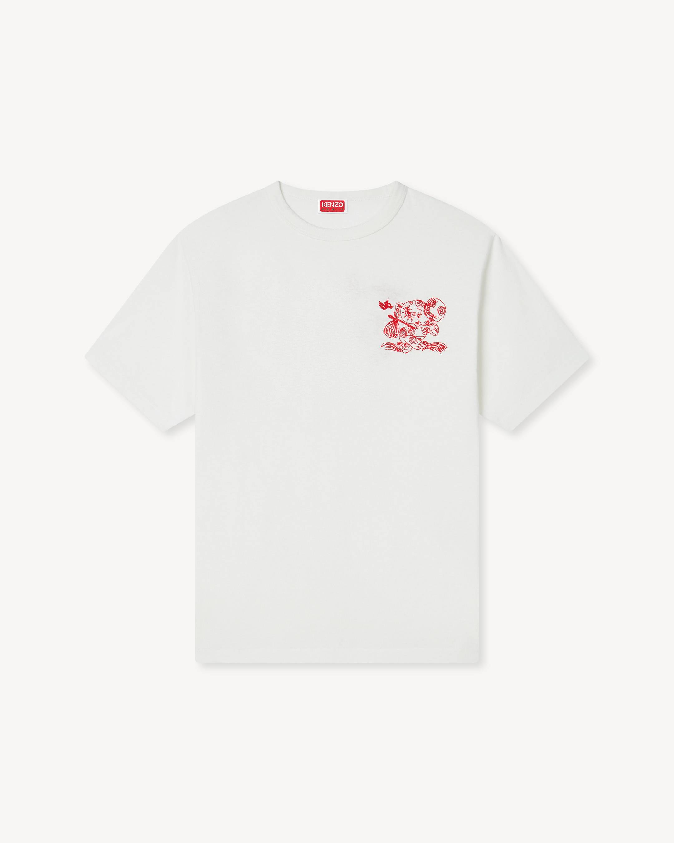 'KENZO Cartoon' embroidered outlined T-shirt in cotton | Men's | KENZO