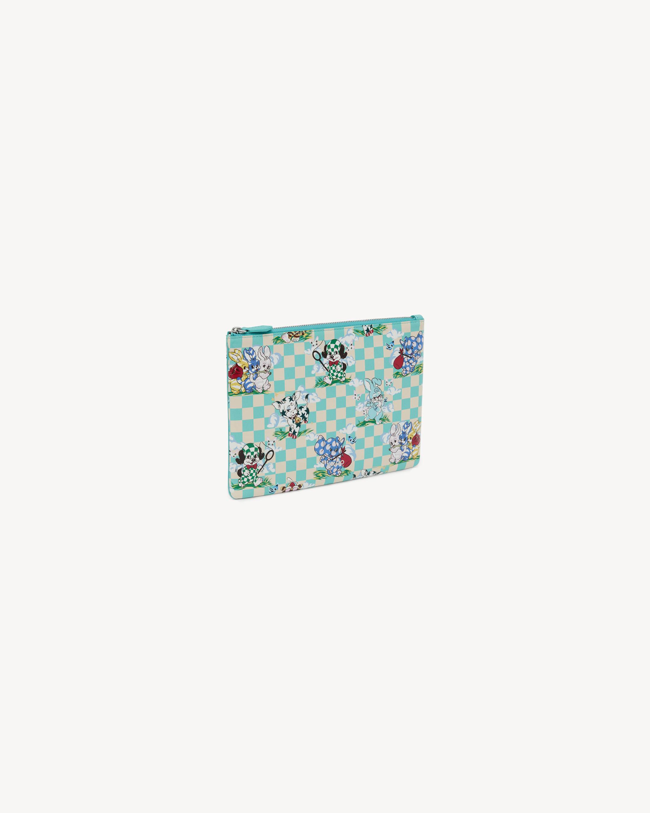 'KENZO Cartoon' pouch in leather | KENZO
