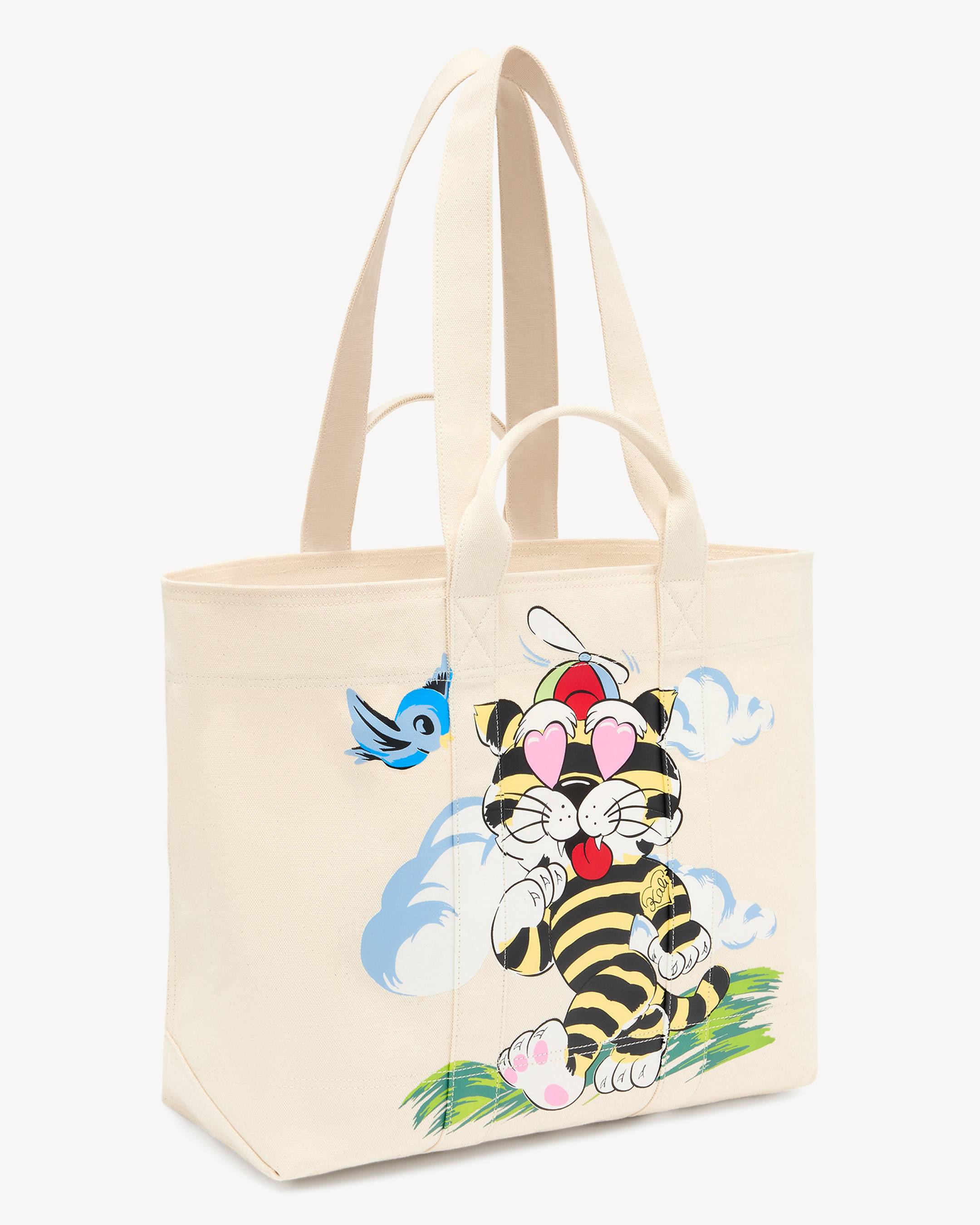 'KENZO Cartoon' large tote bag in canvas | KENZO